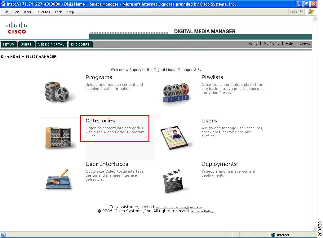 Cisco Digital Media Manager User Guide (version 3.5) - Categorizing ...