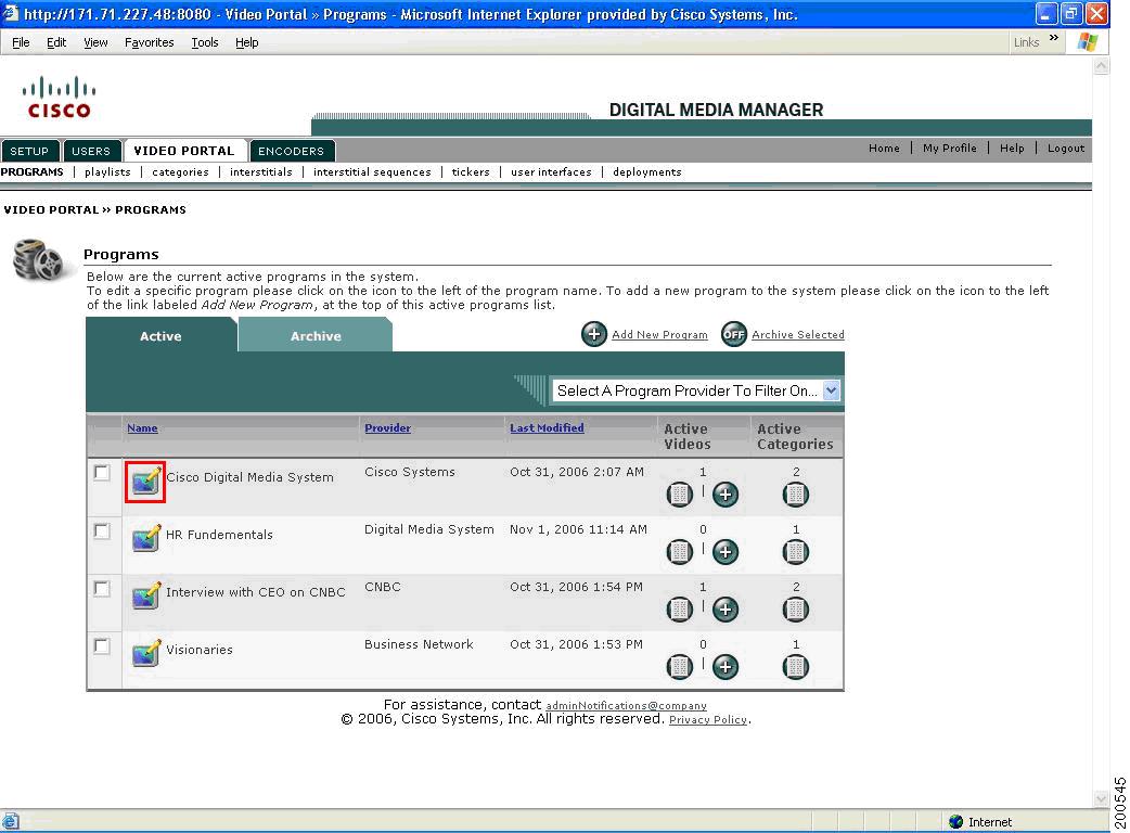 Cisco Digital Media Manager User Guide (version 3.5) - Categorizing ...