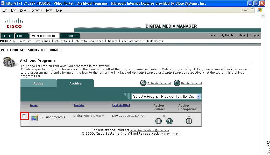 Cisco Digital Media Manager User Guide (version 3.5) - Archive and ...