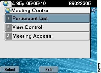 Meetings Screen - Cisco