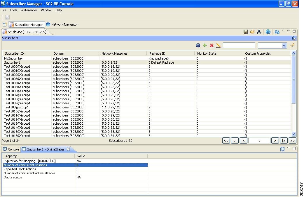 Cisco Service Control Application for Broadband User Guide, Release 3.7.x - Using the Subscriber ...
