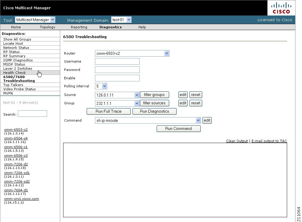 Diagnostics and Troubleshooting with the Multicast Manager Tool - Cisco