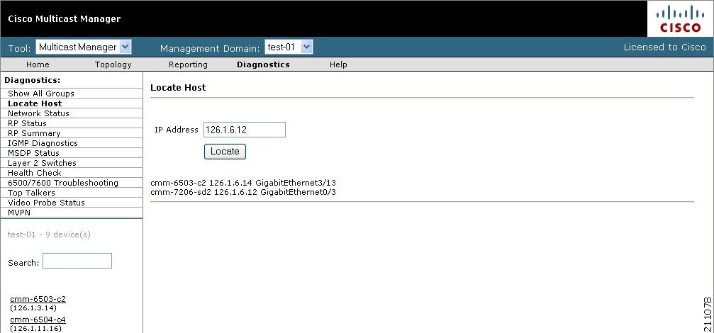 Diagnostics and Troubleshooting with the Multicast Manager Tool - Cisco