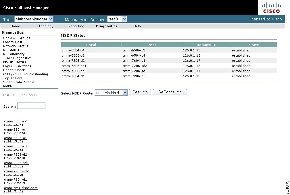 Diagnostics and Troubleshooting with the Multicast Manager Tool - Cisco