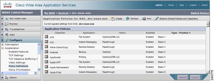 Cisco Wide Area Application Services Configuration Guide Software Version 413 Configuring