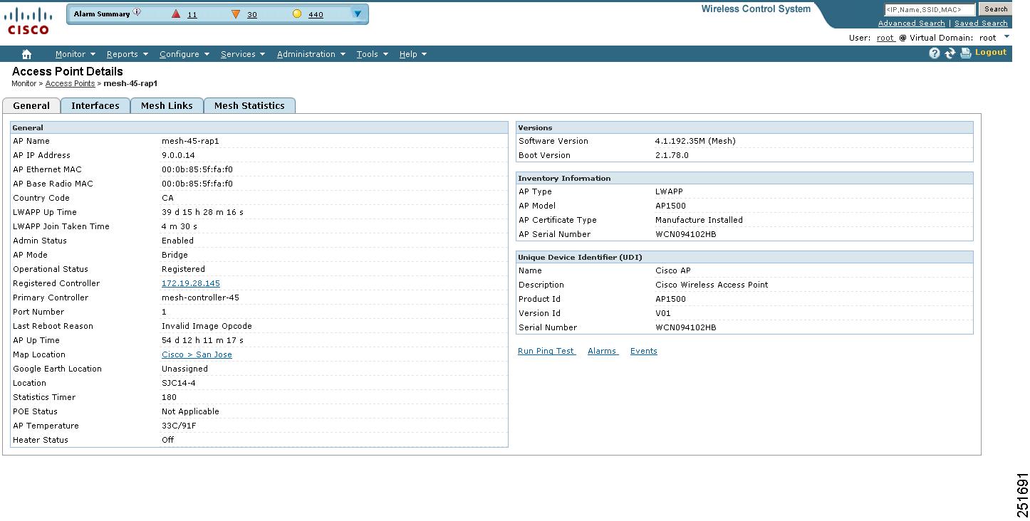 Cisco Wireless Control System Configuration Guide, Release 7.0 - Chapter 6: Monitoring Wireless ...