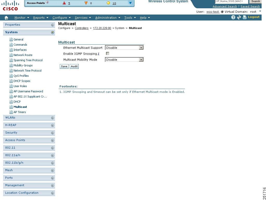 Cisco Wireless Control System Configuration Guide Release 70