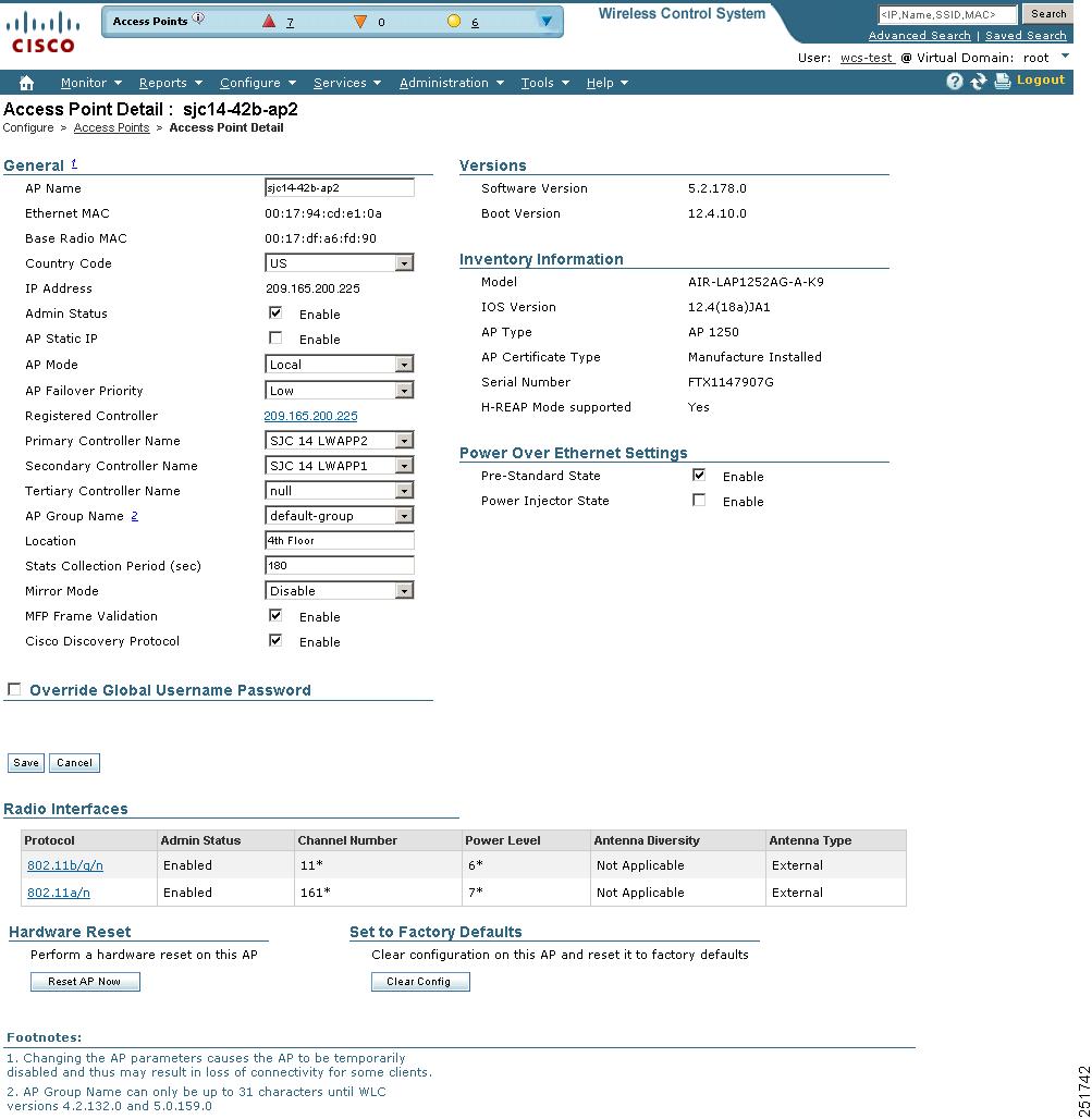 Cisco Wireless Control System Configuration Guide Release 70