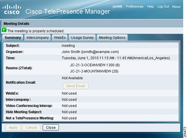 Cisco Telepresence System User Guide Cts 19 Using Cisco Telepresence Manager Cisco