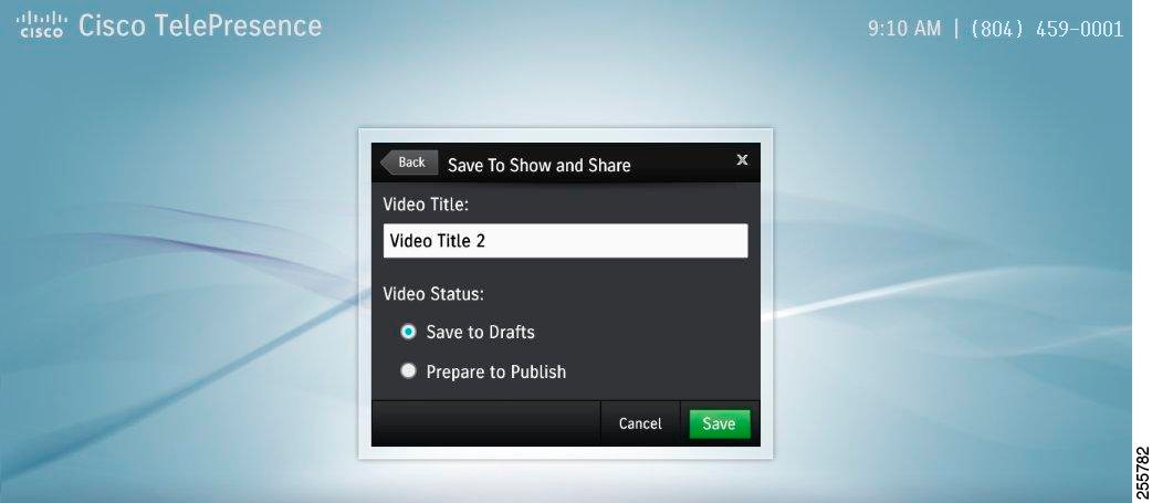Cisco Telepresence System User Guide Software Release Tx 6 Managing Recordings Cisco