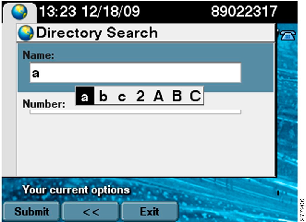 Directory Screen - Cisco