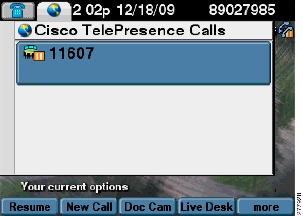Calls Screen - Cisco