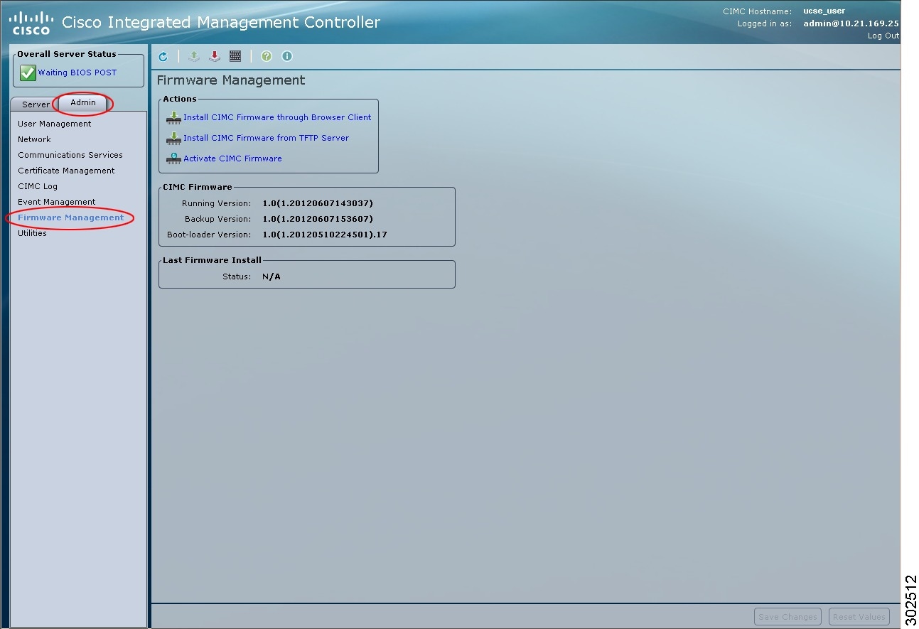 CIMC Firmware Management - Cisco