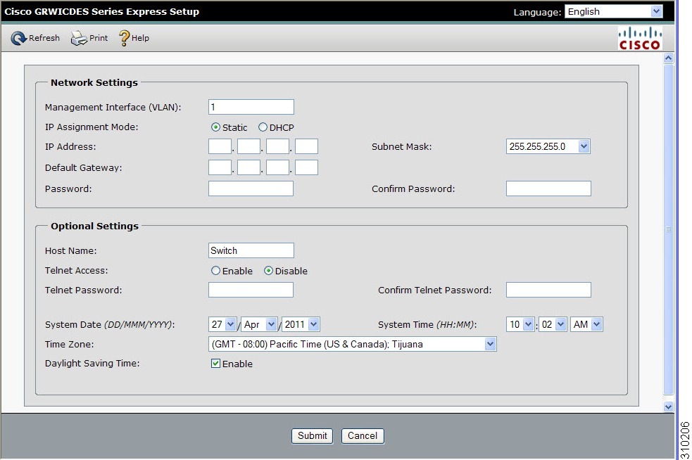 Connected Grid Ethernet Switch Module Interface Card Getting Started Guide Express Setup