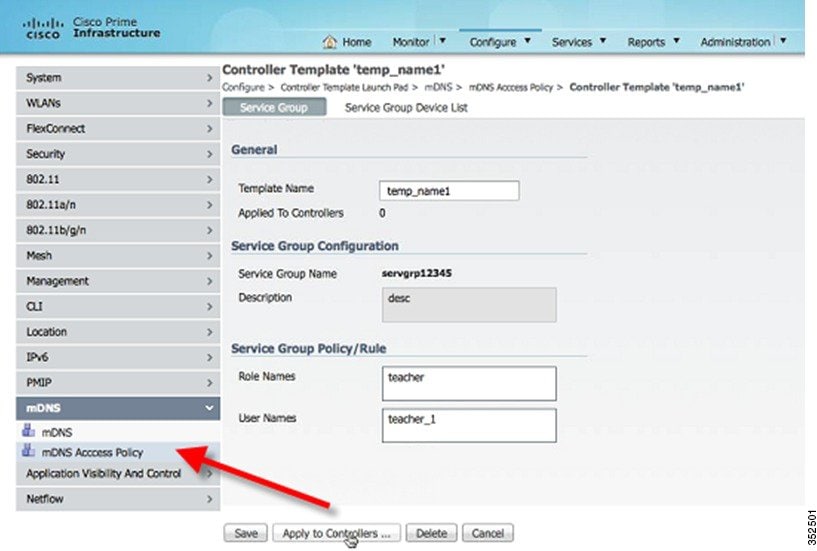 Apple Bonjour Services on the Cisco mDNS Enabled Controllers ...