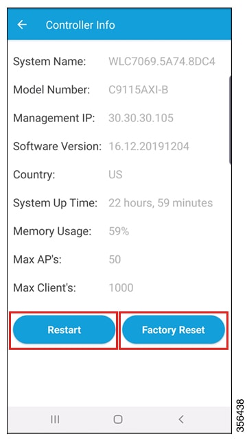 User Guide for Cisco Catalyst Wireless Mobile Application - Managing the Wi-Fi Network [Cisco ...