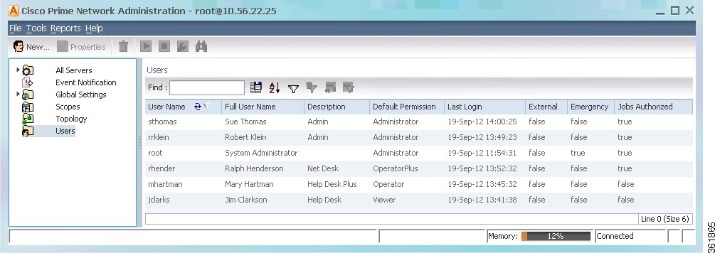 Cisco Prime Network Administrator Guide, 4.3.1 - Managing User Accounts ...