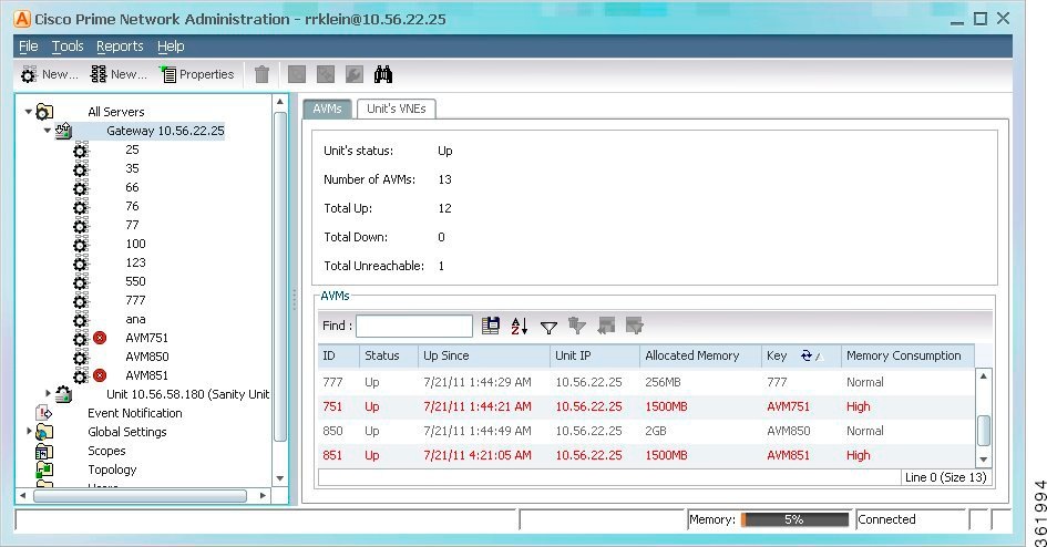 Cisco Prime Network Administrator Guide 42 Managing Prime Network Components Gateways