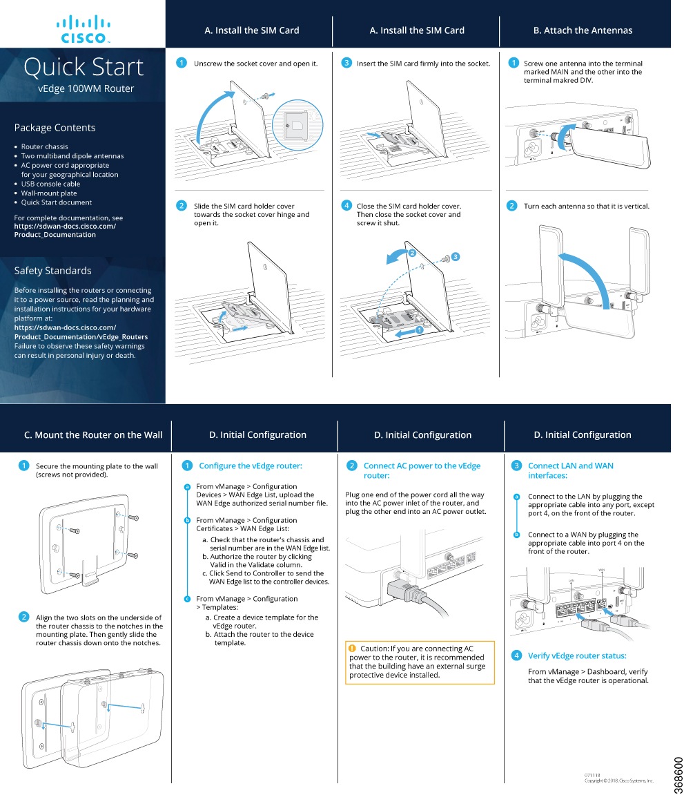 Cisco SD-WAN Getting Started Guide - Hardware and Software Installation ...