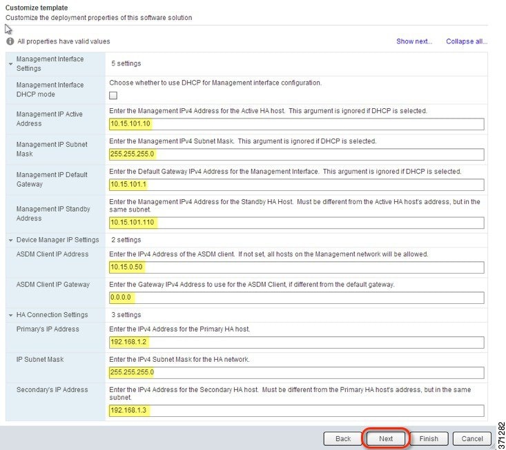 Cisco Adaptive Security Virtual Appliance Asav Quick Start Guide 92 Deploy The Asav Using