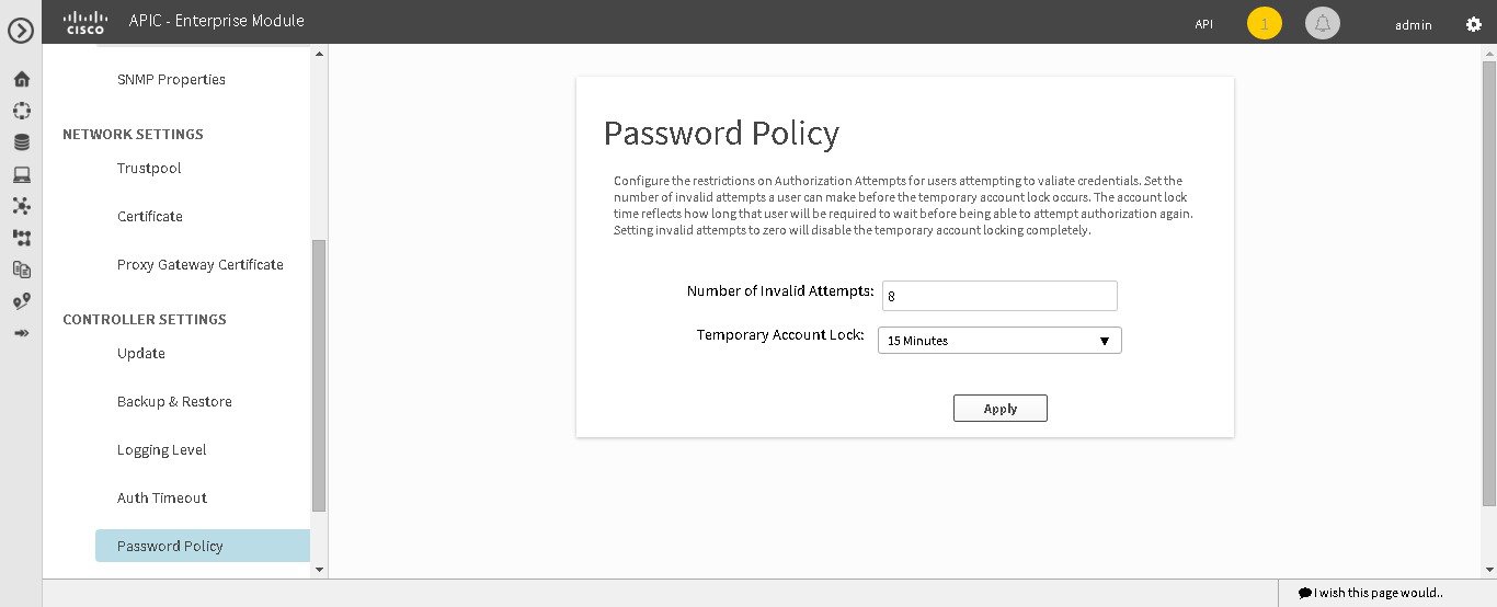 Cisco Application Policy Infrastructure Controller Enterprise Module Deployment Guide, Release 1 ...
