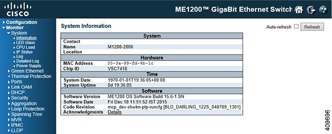 Cisco ME 1200 Series Carrier Ethernet Access Device Web Interface User ...