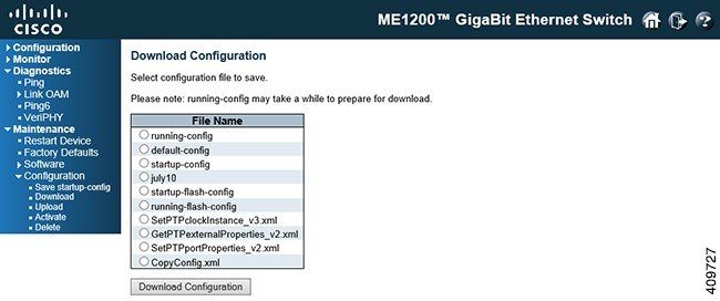 Cisco ME 1200 Series Carrier Ethernet Access Device Web Interface User ...