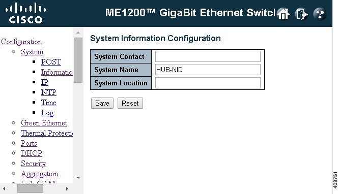 Cisco ME 1200 Series Carrier Ethernet Access Device Web Interface User ...