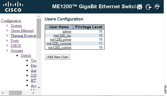 Cisco ME 1200 Series Carrier Ethernet Access Device Web Interface User ...