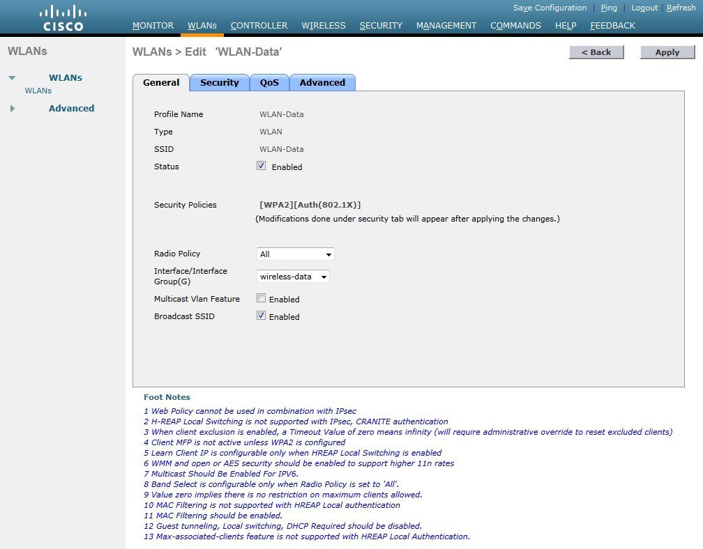 Cisco Aironet® 1815t Teleworker Access Point Deployment Guide Configuring Voice Or Data Wlan