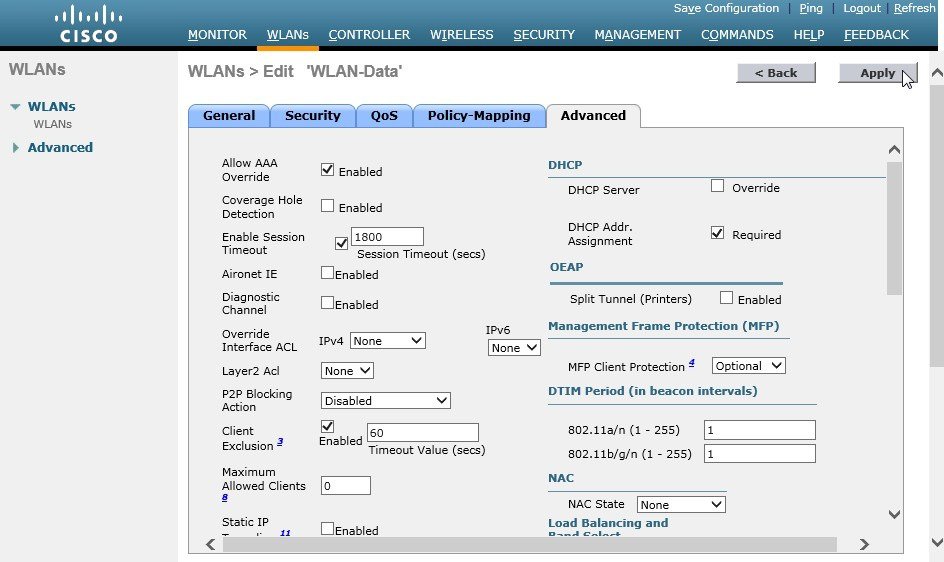 Cisco Aironet® 1815t Teleworker Access Point Deployment Guide Configuring Voice Or Data Wlan