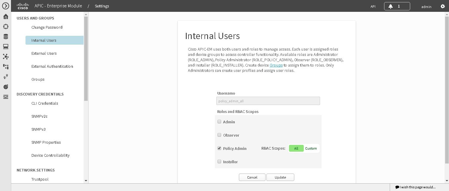 Cisco Application Policy Infrastructure Controller Enterprise Module Configuration Guide