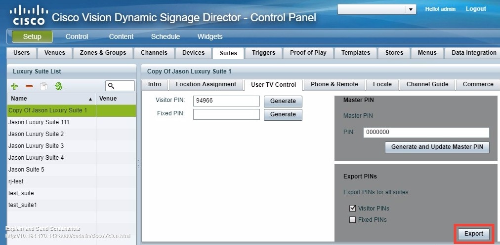 Cisco Vision Director Bulk Administration Tool - Cisco