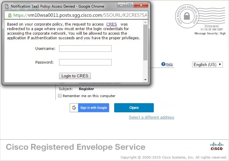 Cisco Registered Envelope Service 5.4.0 Recipient Guide - Opening Your First Registered Envelope ...