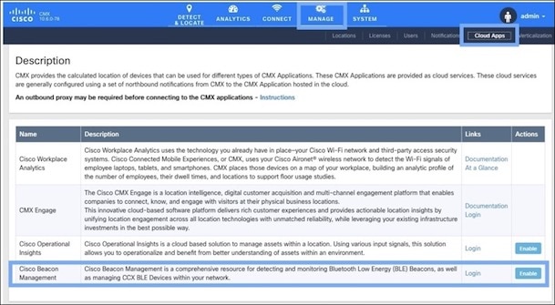 Cisco DNA Spaces：BLE Manager コンフィギュレーション ガイド - セットアップ [Cisco DNA Spaces ...