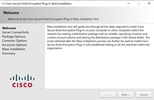 Cisco Secure Email Encryption Plug-in 1.2.1 管理者ガイド - 一括インストールの実行 [Cisco ...