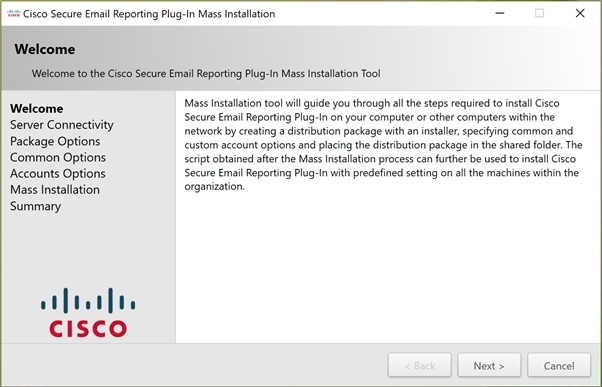Cisco Secure Email Reporting Plug-in 1.1.0 管理者ガイド - 一括インストールの実行 [Cisco ...