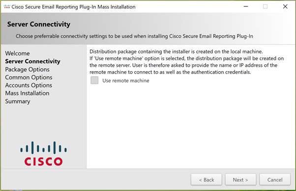Cisco Secure Email Reporting Plug-in 1.1.0 管理者ガイド - 一括インストールの実行 [Cisco ...