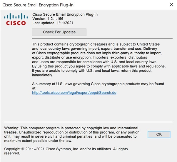 cisco email security plugin