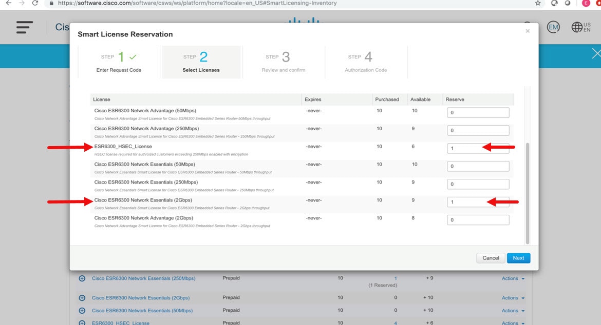 Cisco Embedded Service 6300 Series Software Configuration Guide - Specific License Reservation ...
