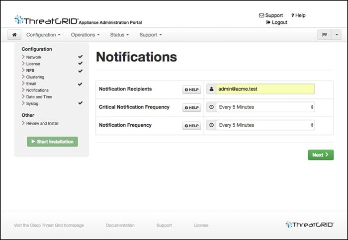 Cisco Threat Grid Appliance Setup and Configuration Guide Version 2.7 - OpAdmin Portal ...