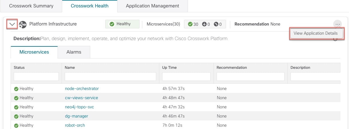 Cisco Crosswork Infrastructure 4 0 And Applications Administration Guide Manage System Health