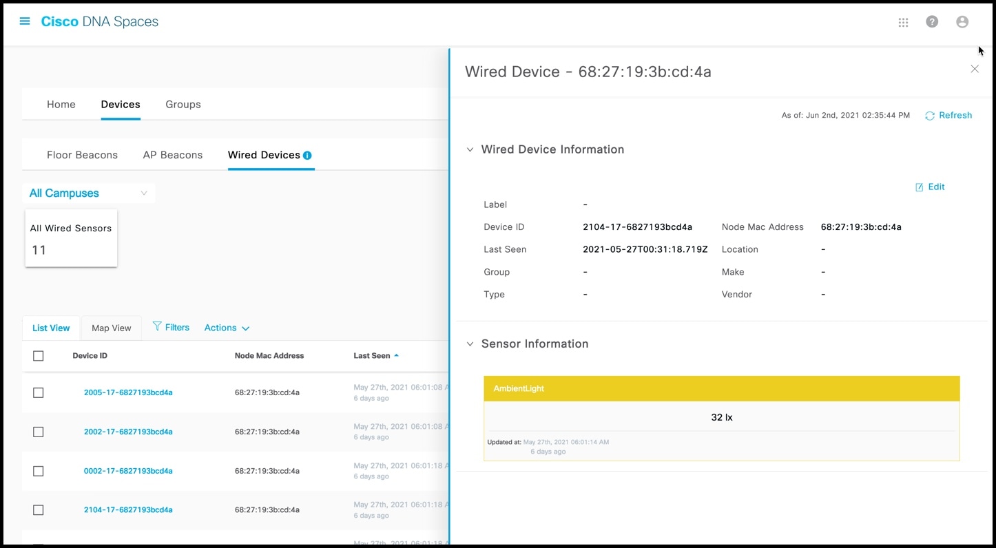 Cisco Spaces Iot Service Configuration Guide Wired Sensors And Wired Devices Cisco Spaces