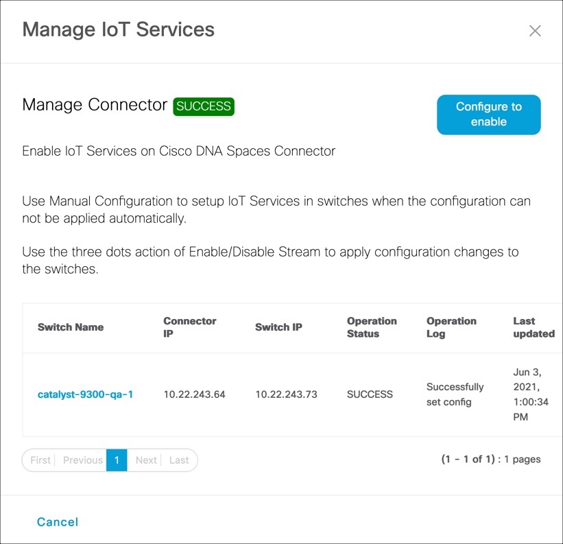 Cisco Spaces Iot Services Configuration Guide Wired Getting Started Cisco Spaces Cisco