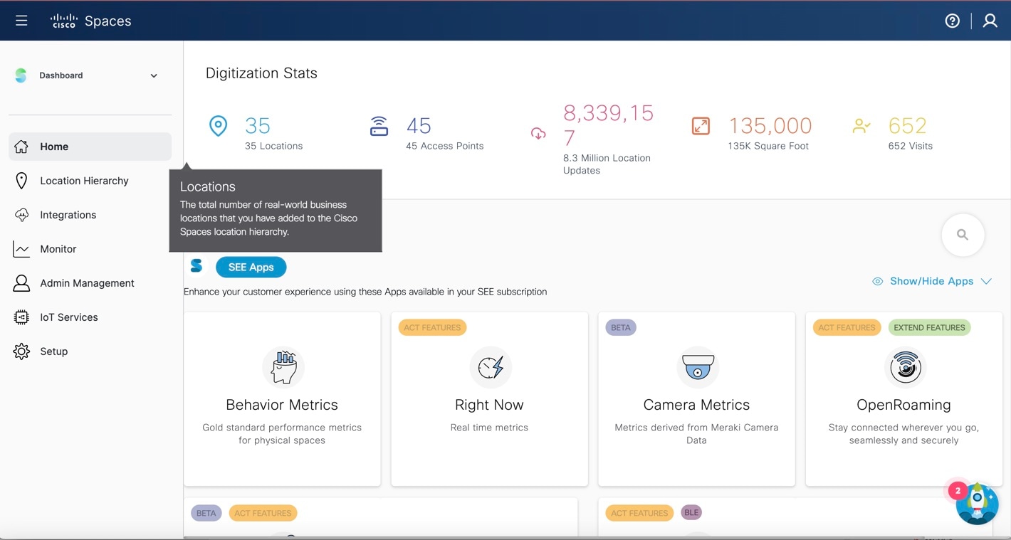 Cisco Spaces Configuration Guide Cisco Spaces Dashboard Cisco Spaces Cisco