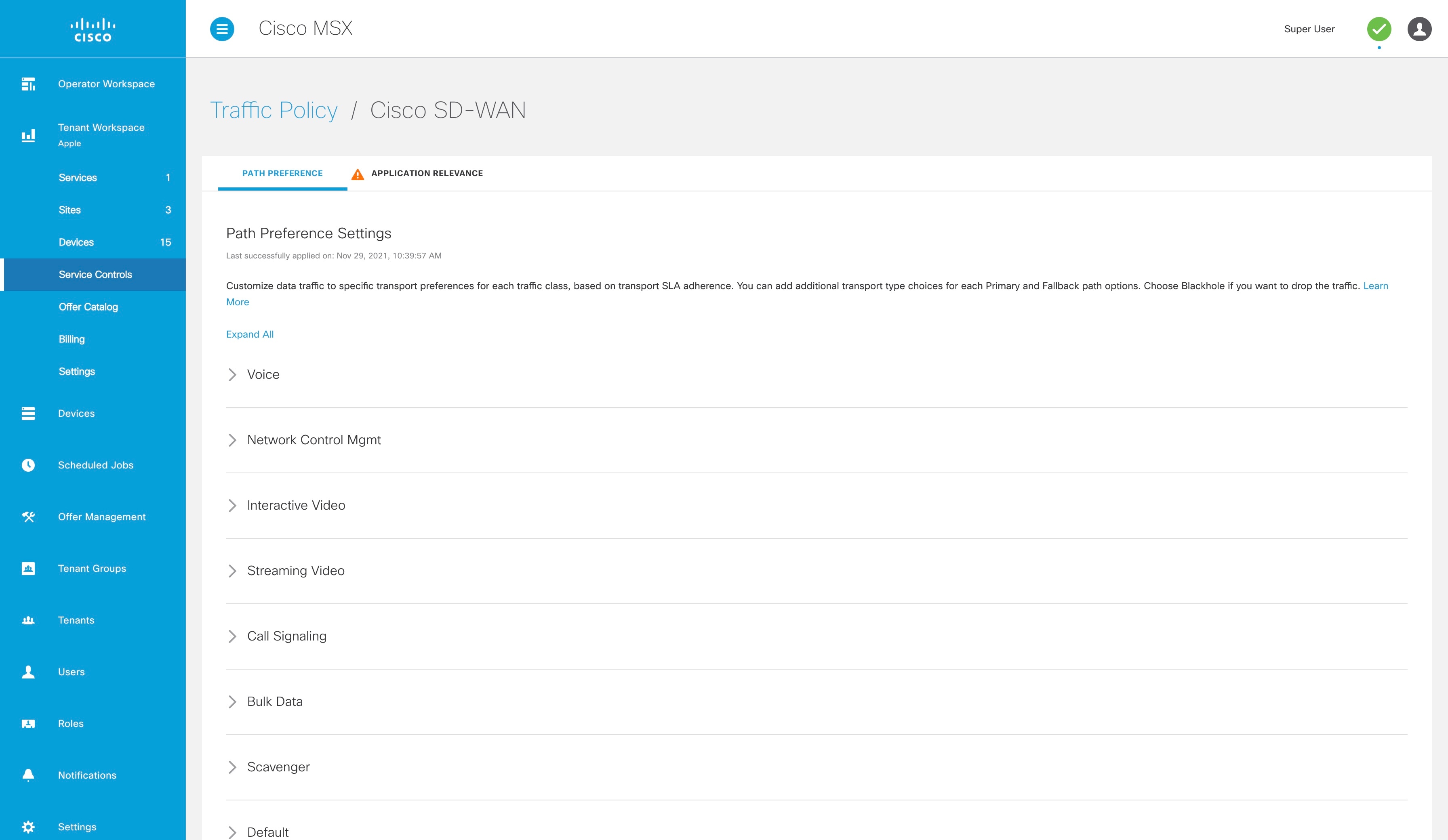 Cisco SD-WAN Service Setup Tasks - Cisco