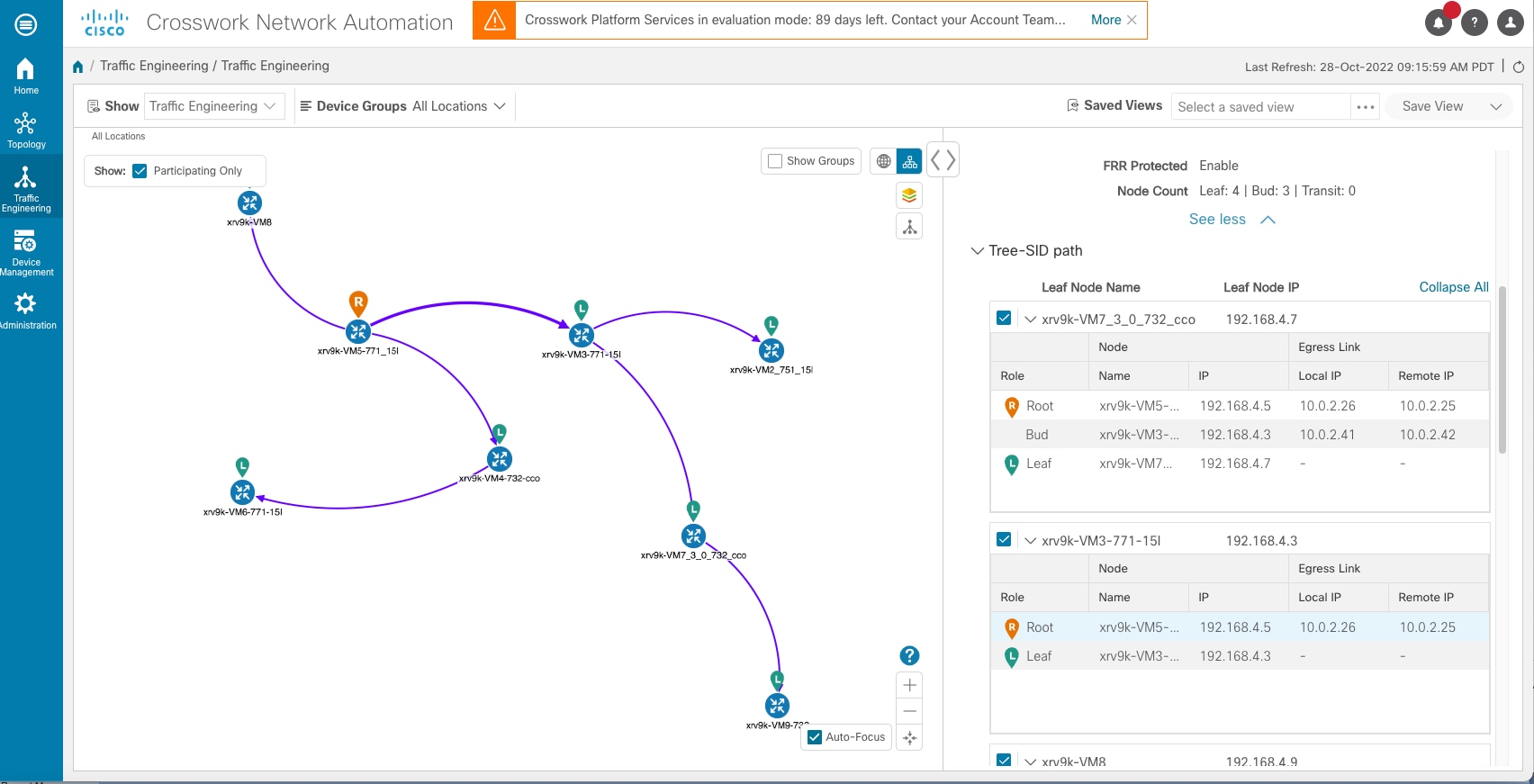 Cisco Crosswork Optimization Engine 4.1 User Guide - Visualize Tree-SID ...