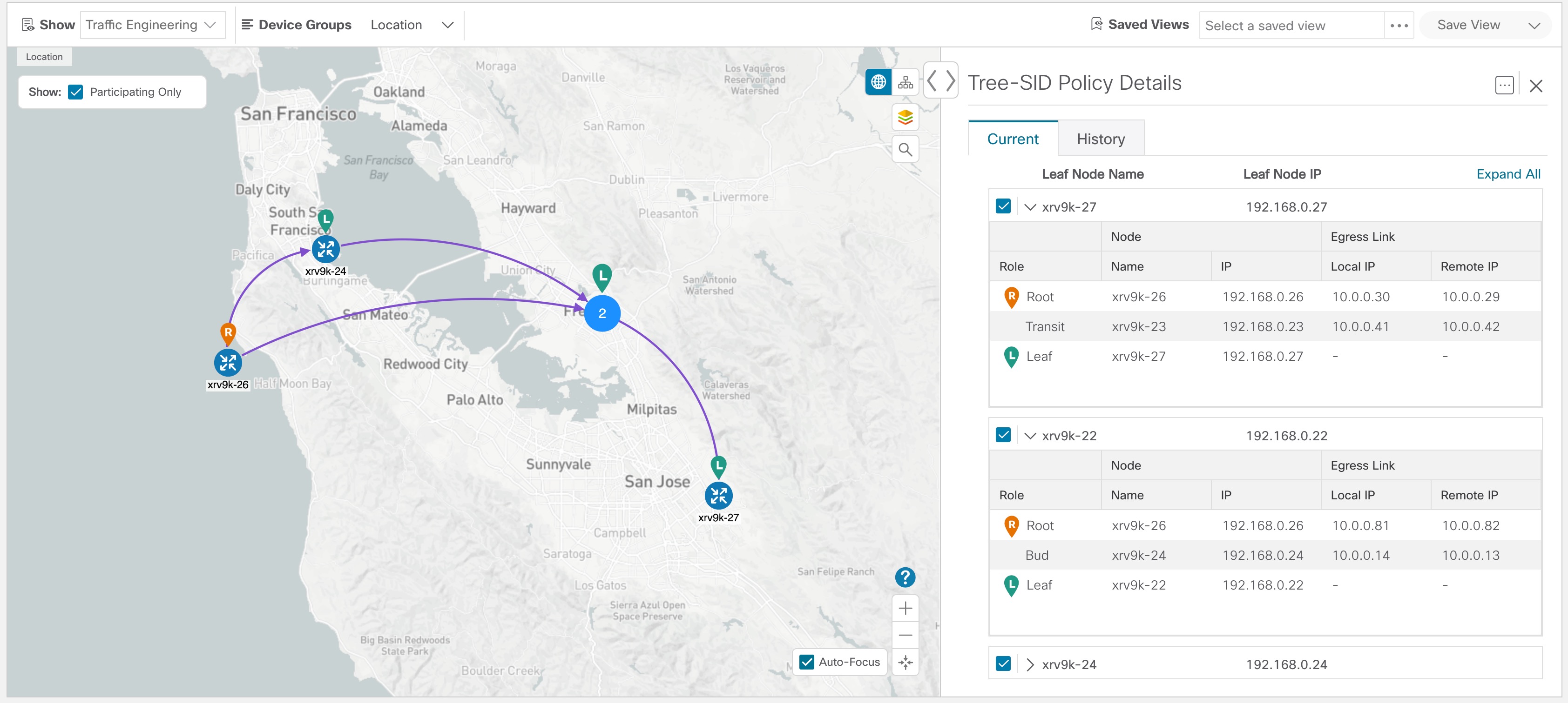 Cisco Crosswork Optimization Engine 5.0 User Guide - Tree Segment Identifier (Tree-SID ...