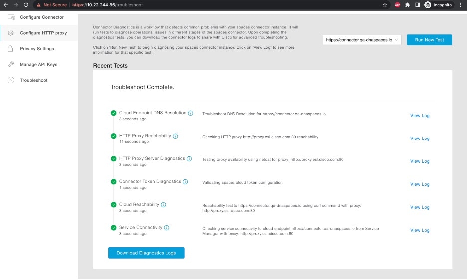 Cisco Spaces Connector 3 Configuration Guide Proxy Cisco Spaces