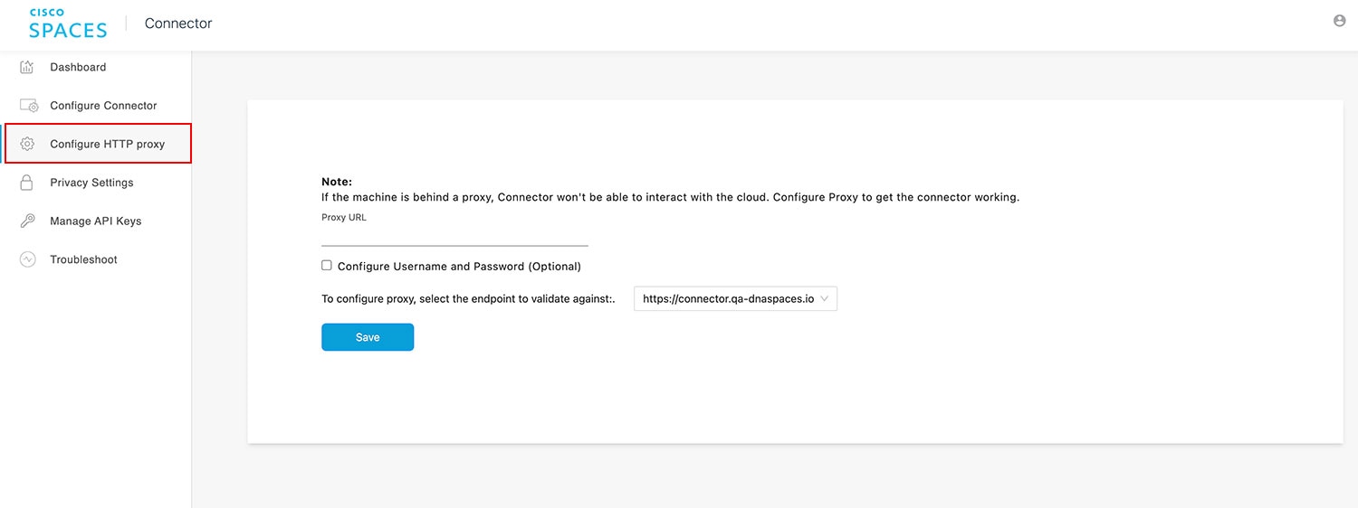 Cisco Spaces Connector 3 Configuration Guide Proxy Cisco Spaces
